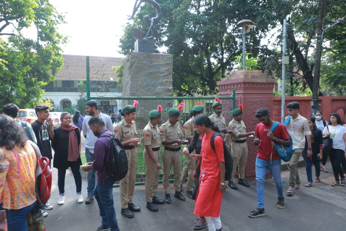 Expressing a sense of pride and nationalism by the cadets on NCC Day ...
